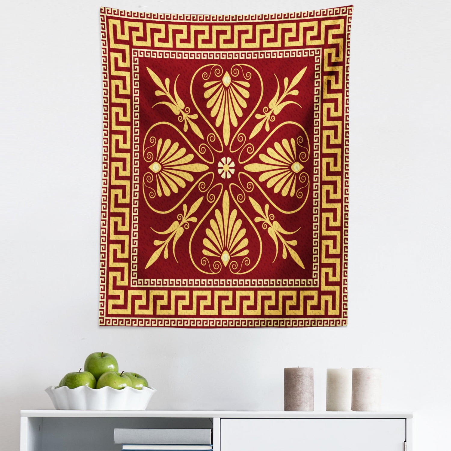 Greek Key Tapestry, Old Fashioned Frame Design the Labyrinth and Curly ...