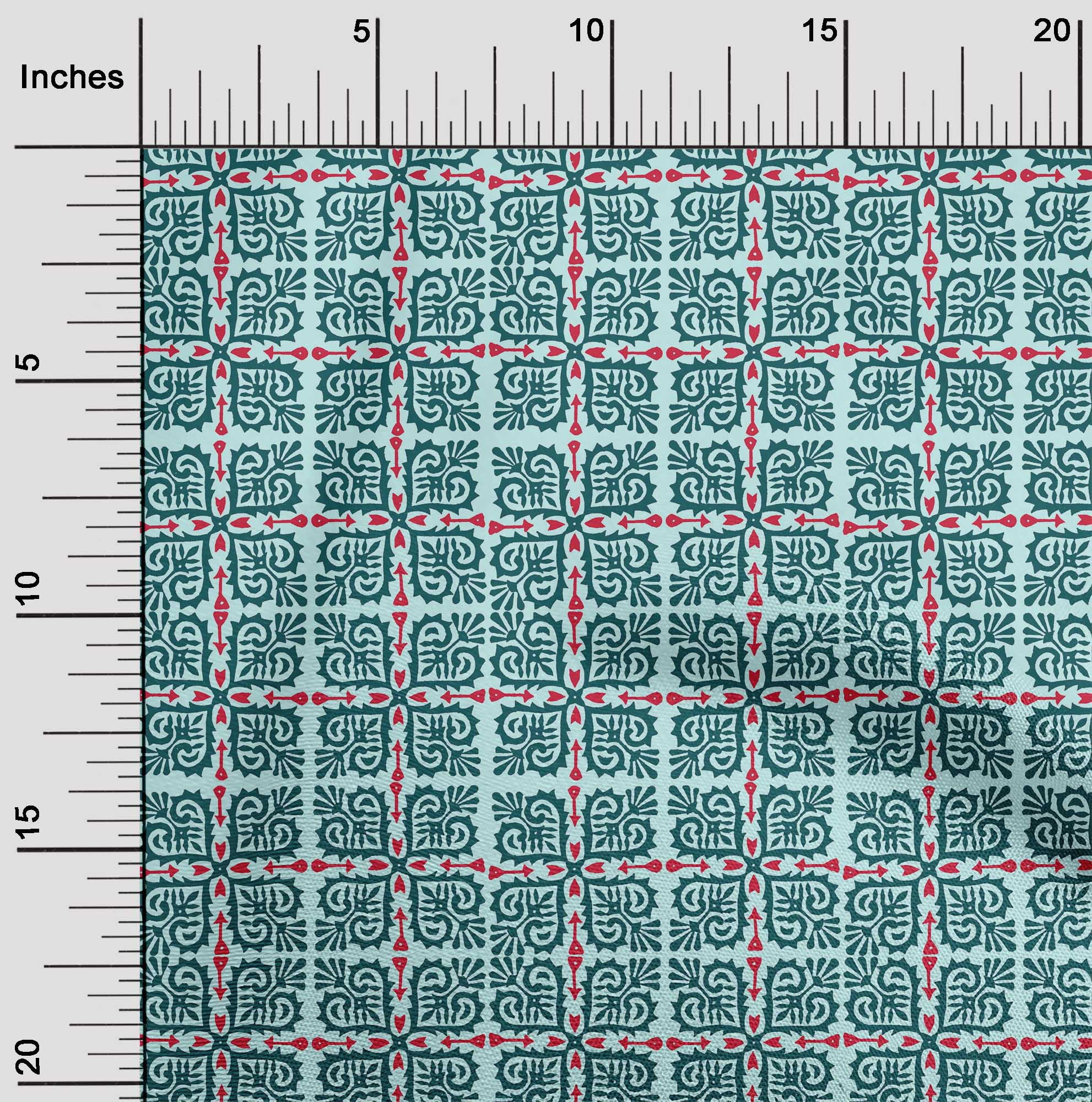 oneOone Organic Cotton Poplin Twill Fabric Arrow|Swirl & Floral Block ...