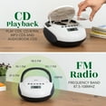 tyler Portable CD Player Boombox with Bluetooth, FM Radio, USB Input ...