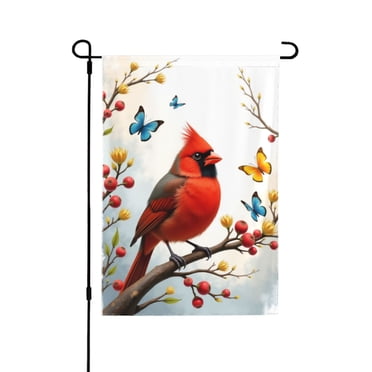 Toland Home Garden Cardinals And Magnolia bird Welcome Flag Double ...