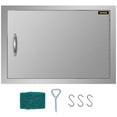 BBQ Access Door 24W x 17H Inch, Horizontal Single BBQ Door Stainless ...
