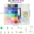 Wattne 6000 Pcs Clay Beads Kit, DIY Jewelry Making Kit, Colorful ...