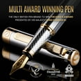 Scriveiner Silver Luxury Fountain Pen - 24K Gold Finished with Schmidt ...