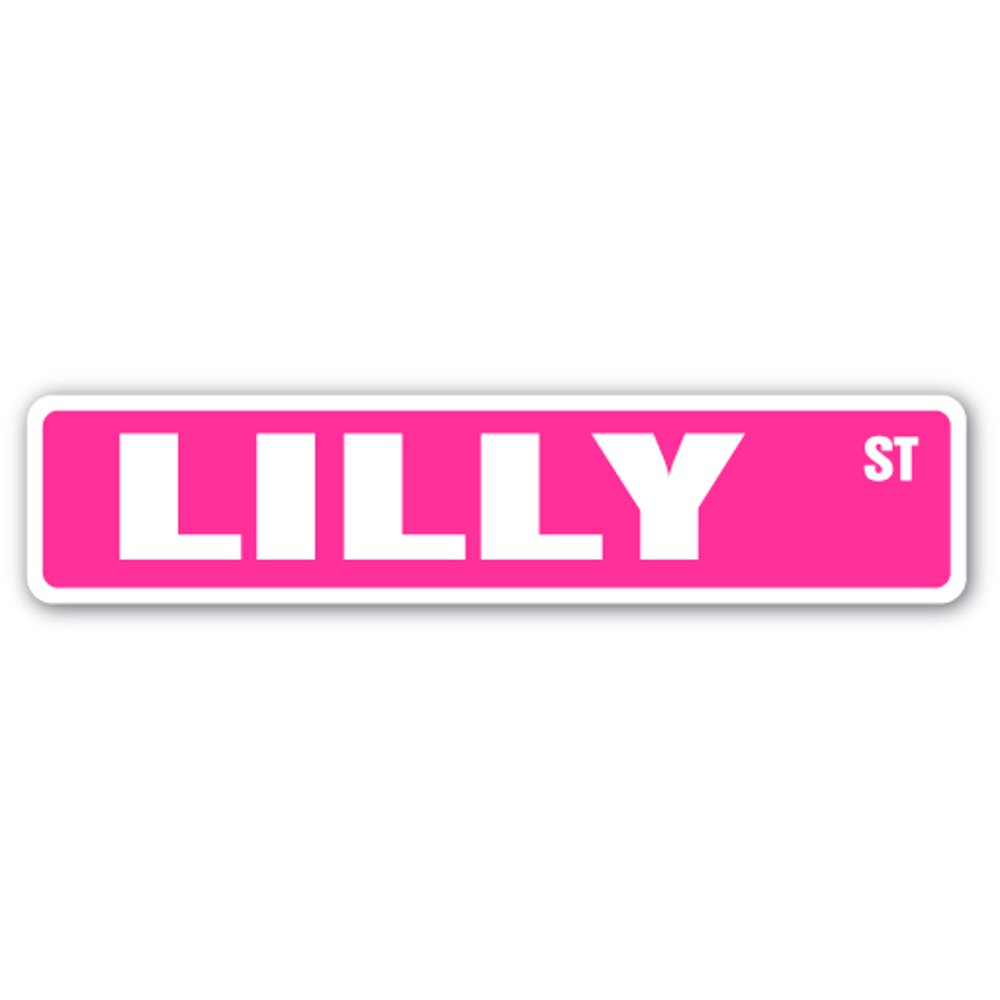 LILLY Street Sign Childrens Name Room Sign | Indoor/Outdoor | 24" Wide ...