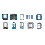 Dekaim 10Pcs Window Frame Stickers Hollow Out Multifunction Decorative ...