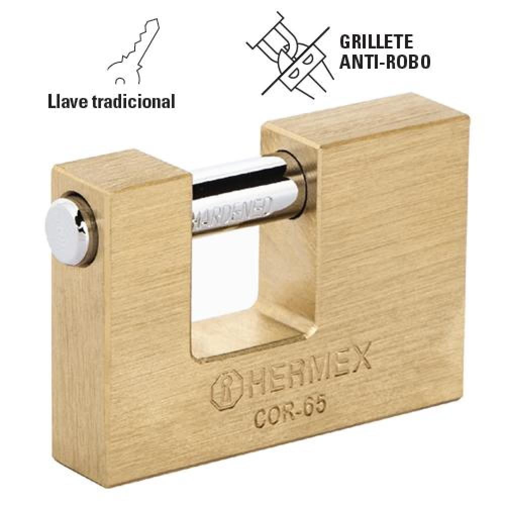 Candado antipalanca Hermex 65 mm TRADICIONAL COR-65 | Walmart en línea