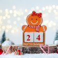 Gingerbread Man Christmas Countdown Calendar Wooden Blocks Tabletop ...