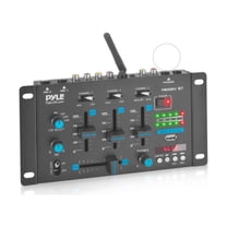 Pyle 4 Channel Bluetooth DJ Studio Audio Sound Board Mixer Console ...