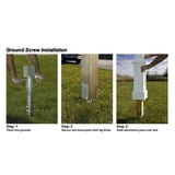 Mayne Galvanized No-Dig Ground Anchor for Wooden 4x4 Mailbox Post ...