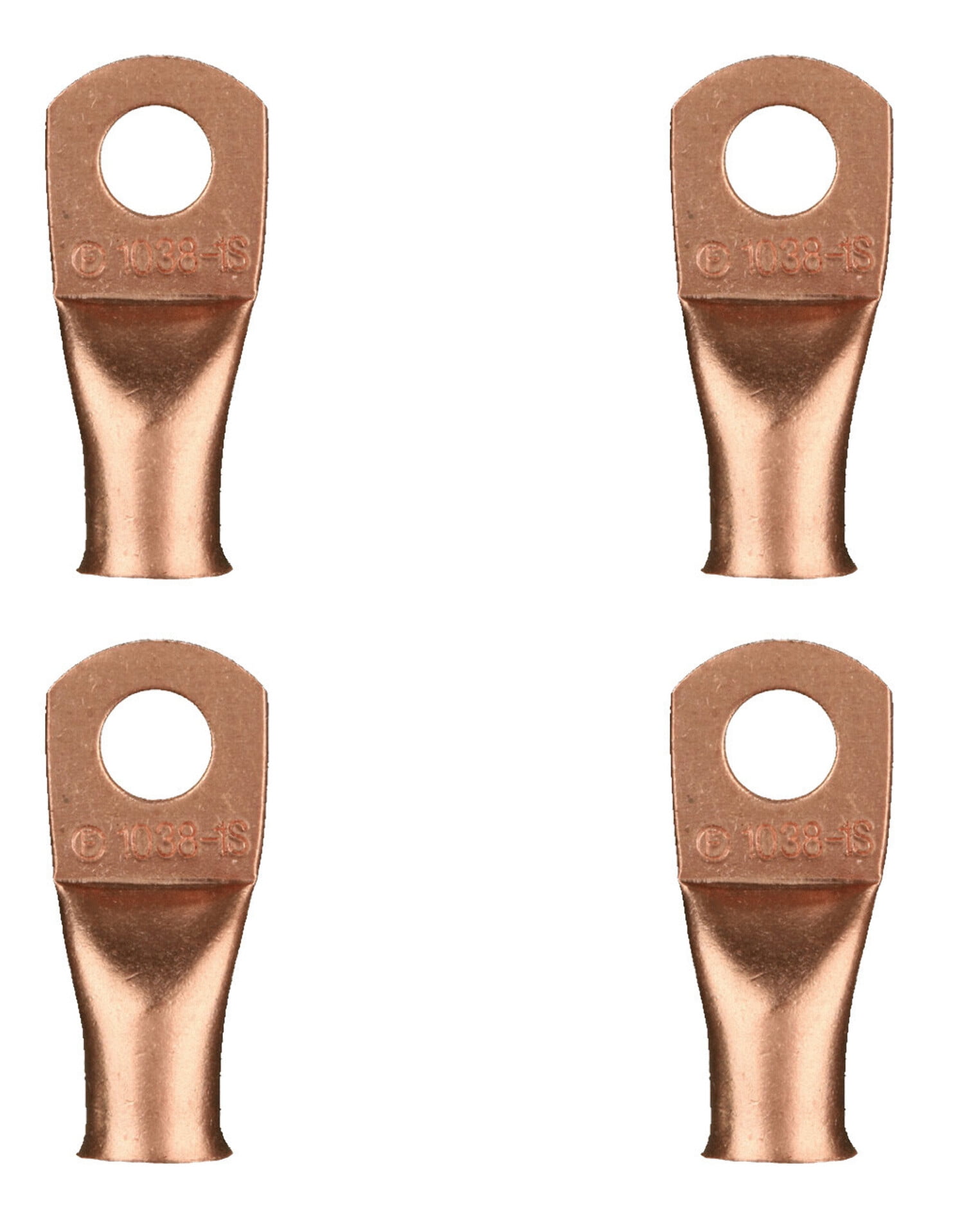 4 Gauge 3/8 Copper Wire Terminal 4 Pack - Walmart.com