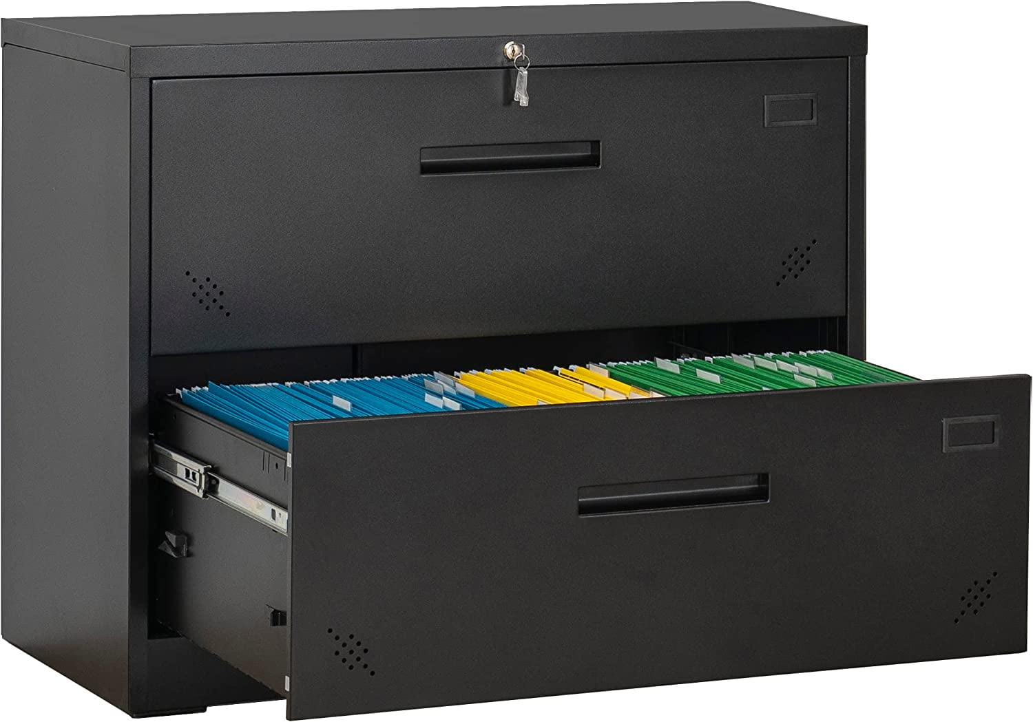 Lateral File Cabinet with 2 Drawer,Heavy Duty Locking Metal Lateral ...