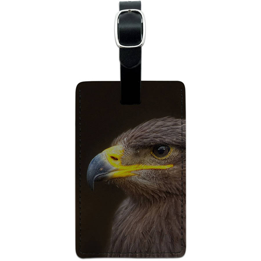 Golden Eagle Leather Luggage ID Tag Suitcase Carry-On - Walmart.com