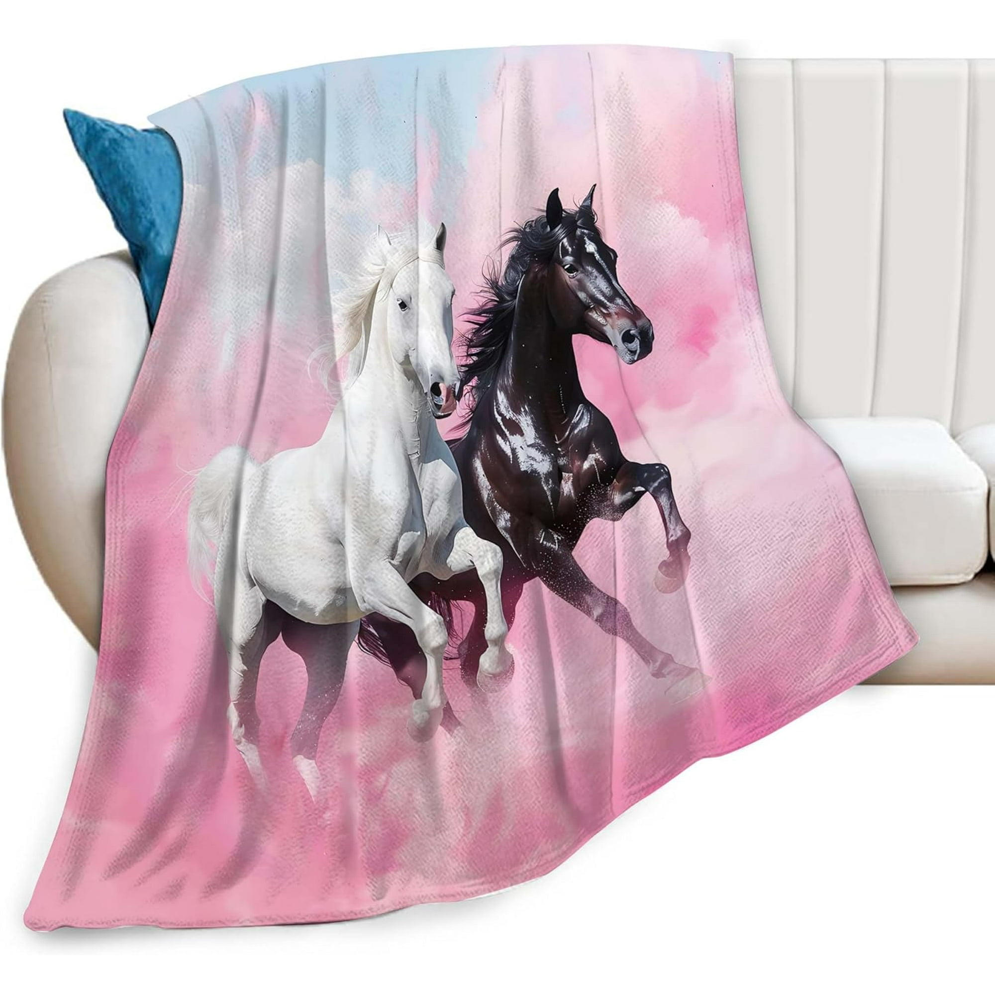 Click here for Walfour Horse Blanket Black And White Horse Decor... prices