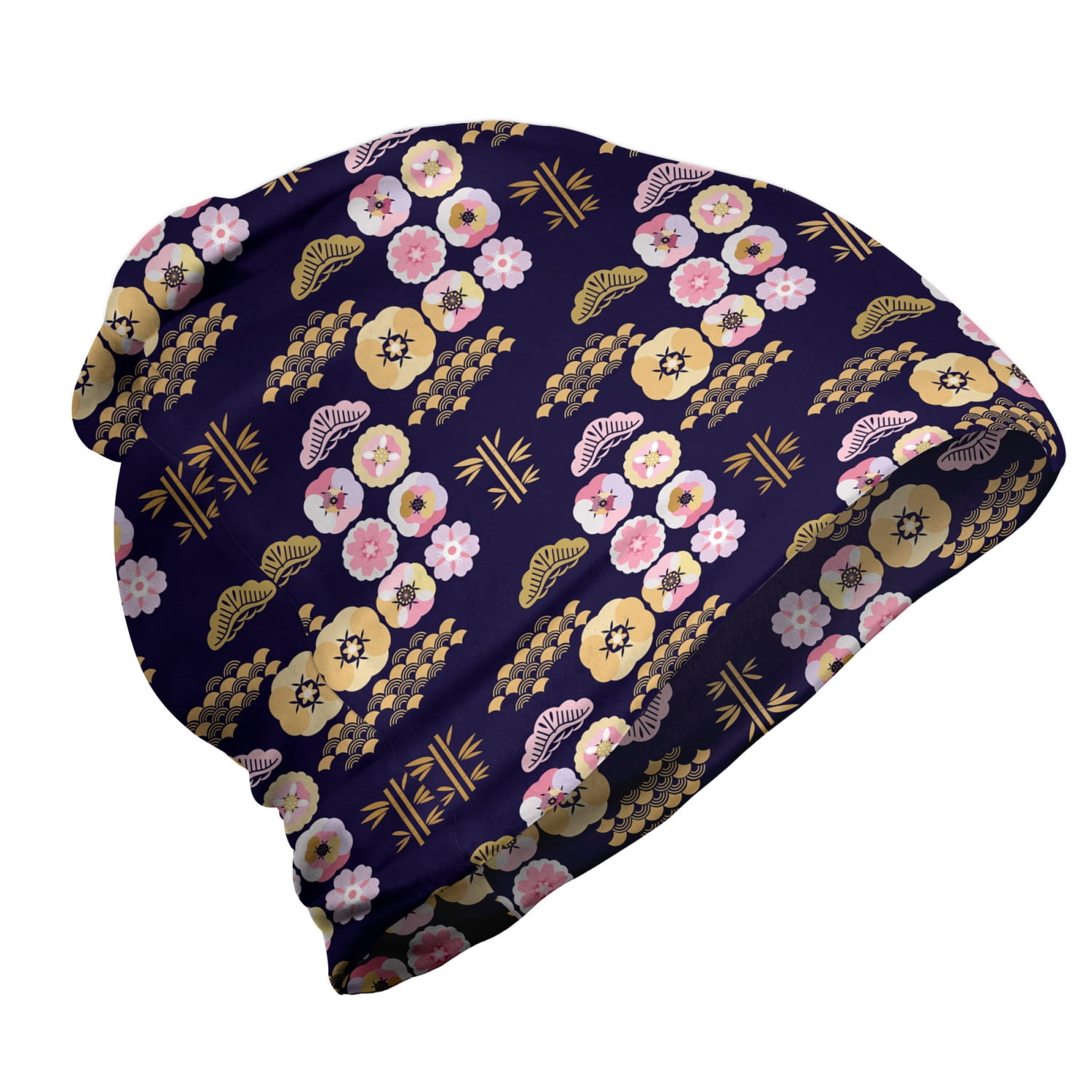 Asian Unisex Beanie, Japanese Style Clouds Waves, Hiking Outdoors ...