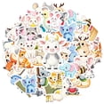 35pcs-50pcs Cartoon Animal Stickers Cute Animal Stickers Funny PVC ...