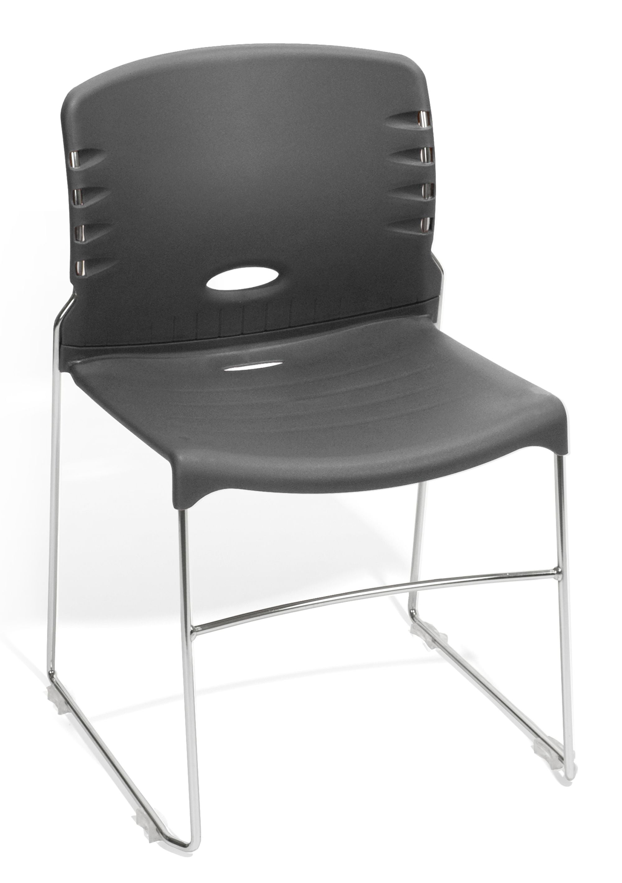 OFM Model 320-P Contract Stack Chair with Plastic Seat & Back, Gray ...