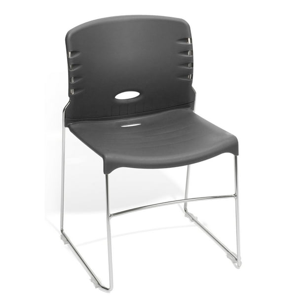 OFM Model 320-P Contract Stack Chair with Plastic Seat & Back, Gray ...