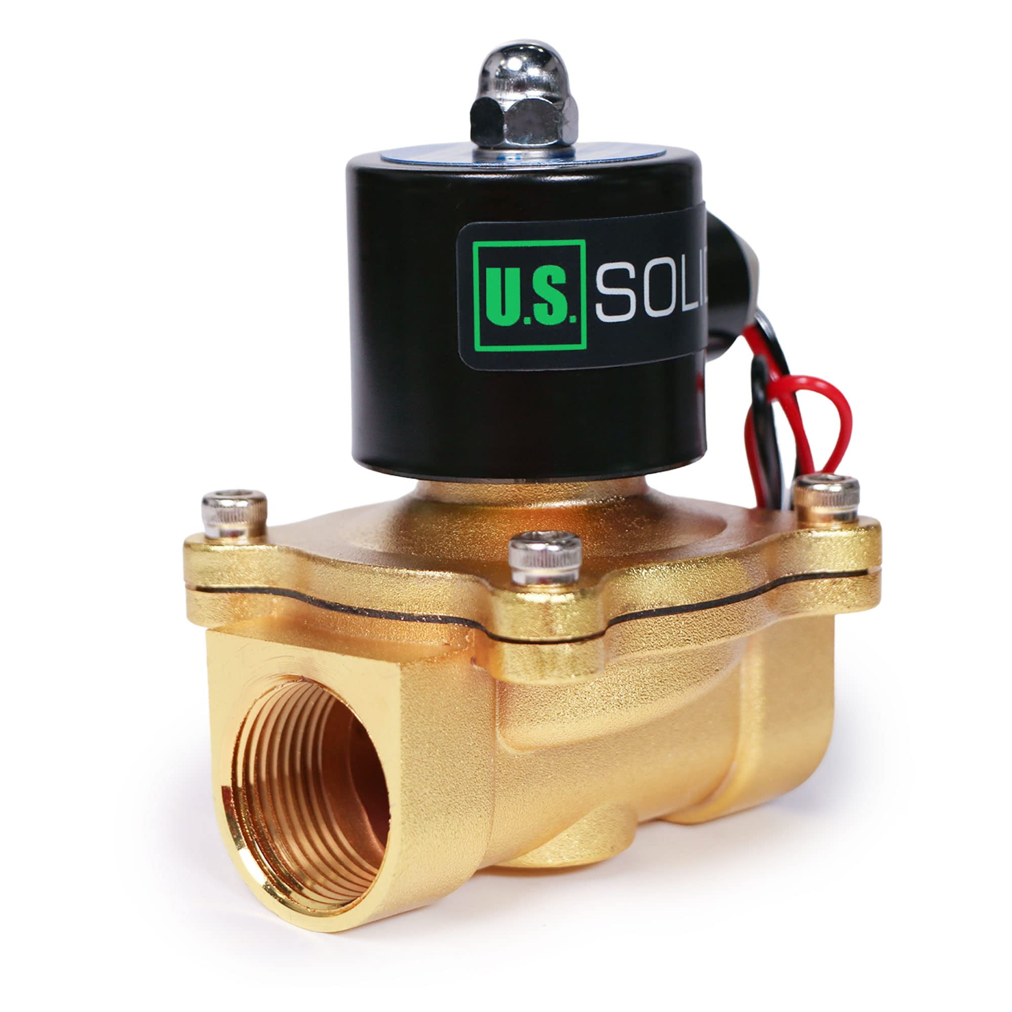 U.S. Solid 1" Zinc-Alloy Solenoid Valve 110V AC Electric Water Valve NBR Seal - Walmart.com