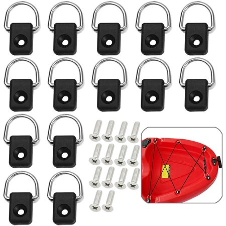 (14 Pieces) Kayak Safety D-Rings D-Rings with M6 Screws Kayak Rig D ...