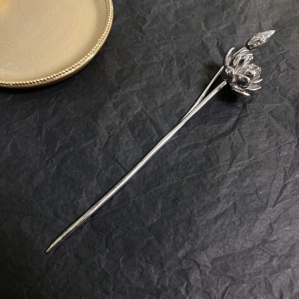 New Chinese Style Lotus Hairpin Female Back Of Head Retro Style Step ...