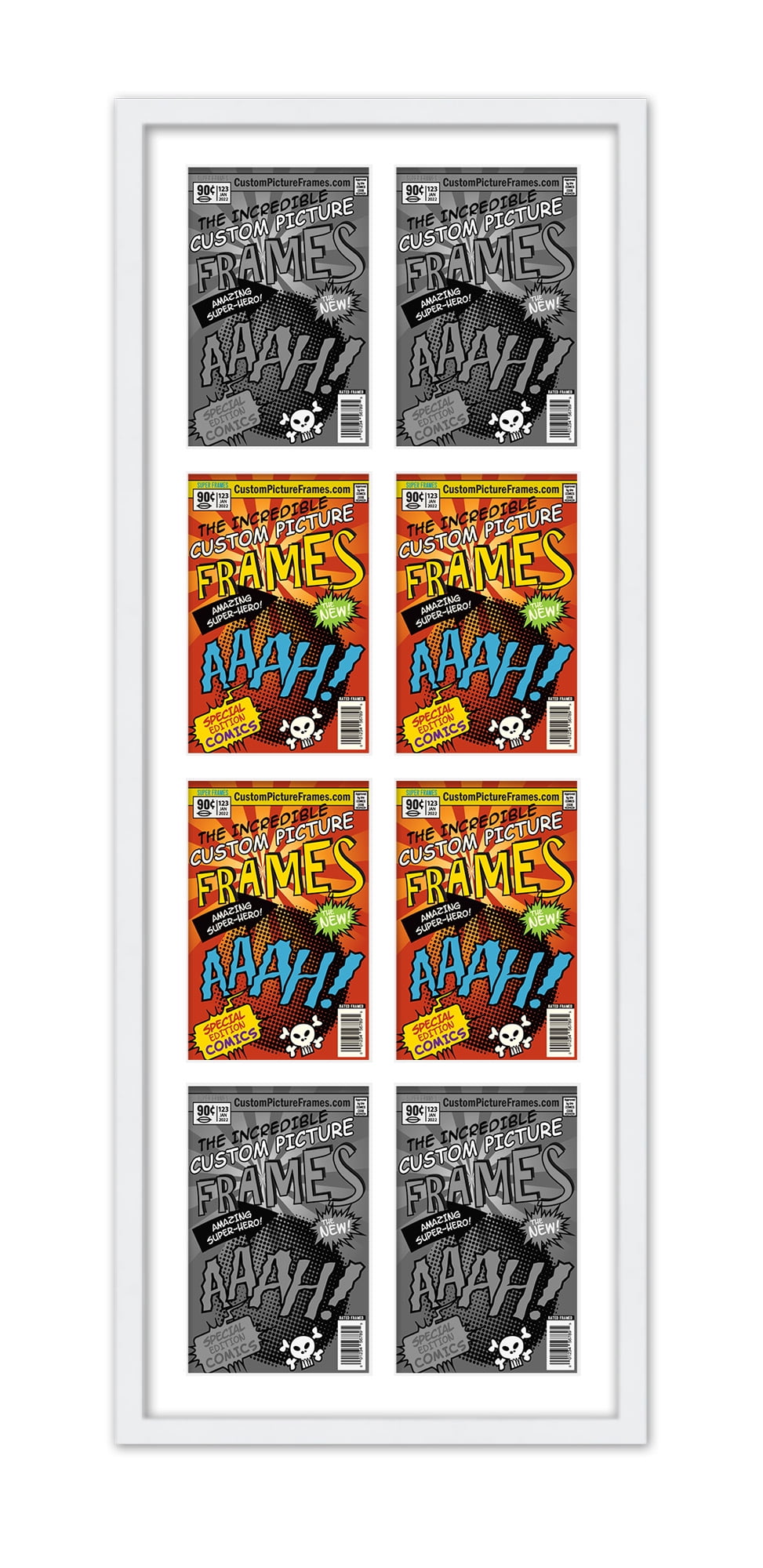 8 Comic Book Frame White Collage Comic Book Frame with White Mat to ...