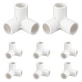 Sordity 8Pcs 3-Way PVC Pipe Connector, Heavy Duty Elbow Fittings for ...