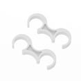 Emma + Oliver Set of 2 White Wide Plastic Ganging Clips for Extra Wide ...