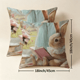 2pcs Multi-Size Vintage Rabbit Reading in Chair Design short plush ...
