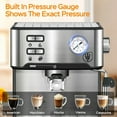 20 Bar Espresso Machine with Milk Frother, Single & Double Shot, ESE ...