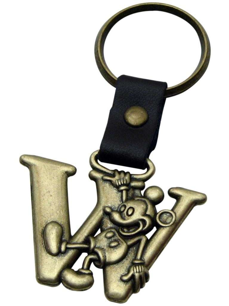 Mickey Mouse Letter W Brass Key Chain - Walmart.com