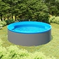 vidaXL Splasher Pool Inflatable Swimming Pool Above Ground Swim Gray ...