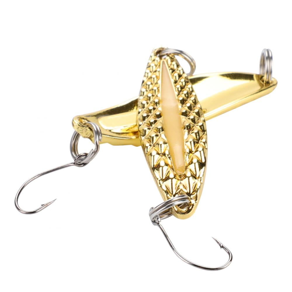 Sonew 10pcs Metal Shiny Spoon Bait Hard Lures with Hook Fishing Tackle ...