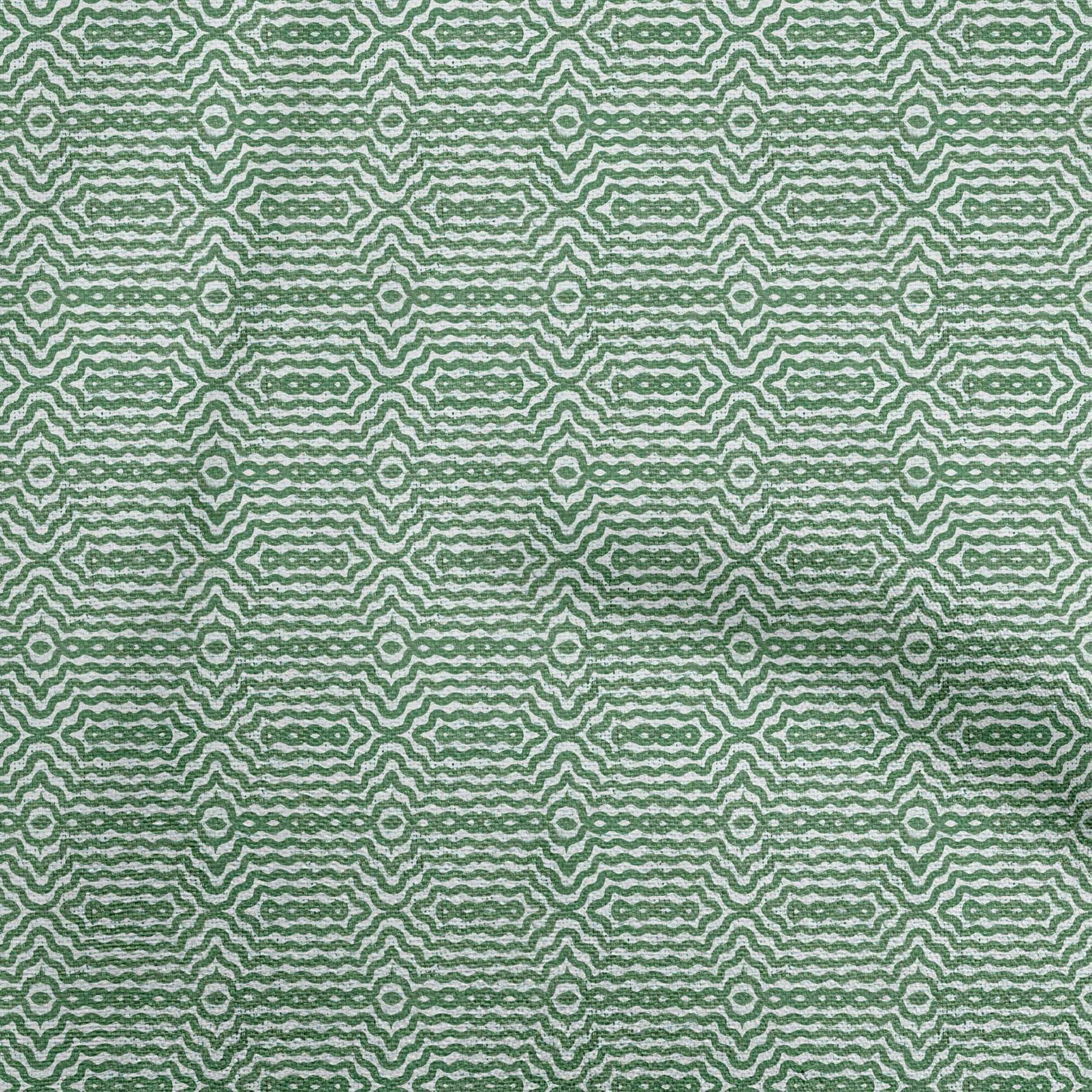oneOone Silk Tabby Green Fabric Abstract Sewing Fabric By The Yard ...