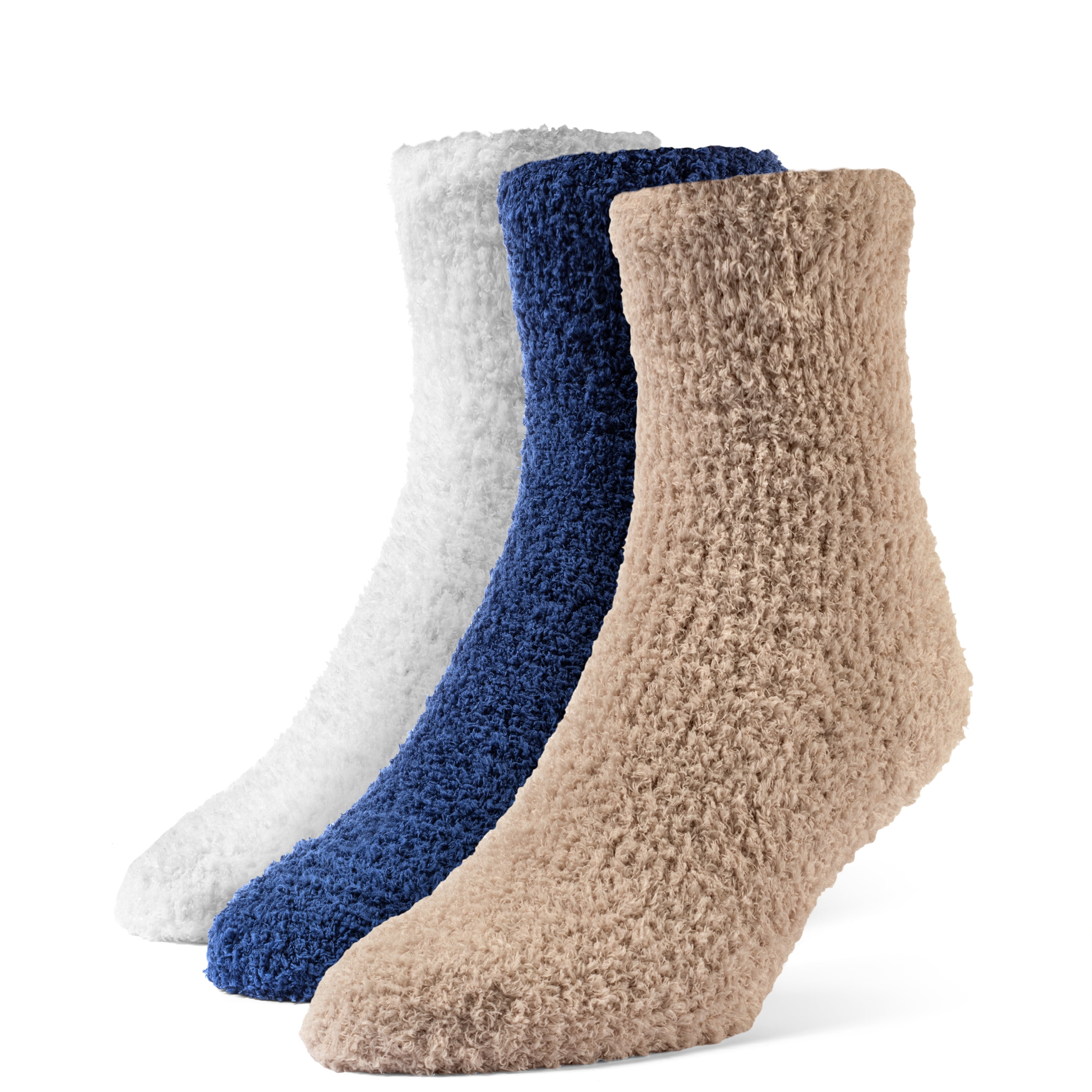 Galiva Women's Assorted Fuzzy Quarter Cozy Socks - 3 Pairs - Walmart.com