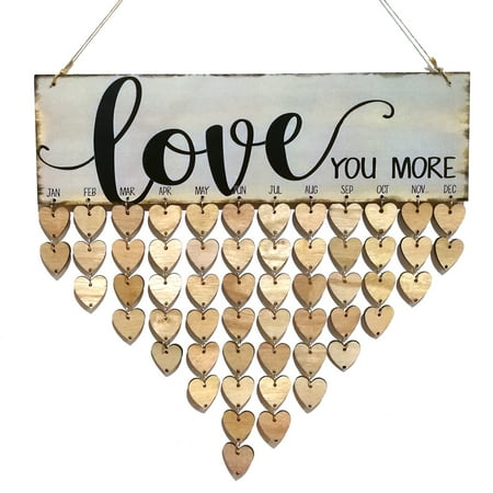Amdohai Wooden Calendar Board Sign Family Celebration and Birthday ...