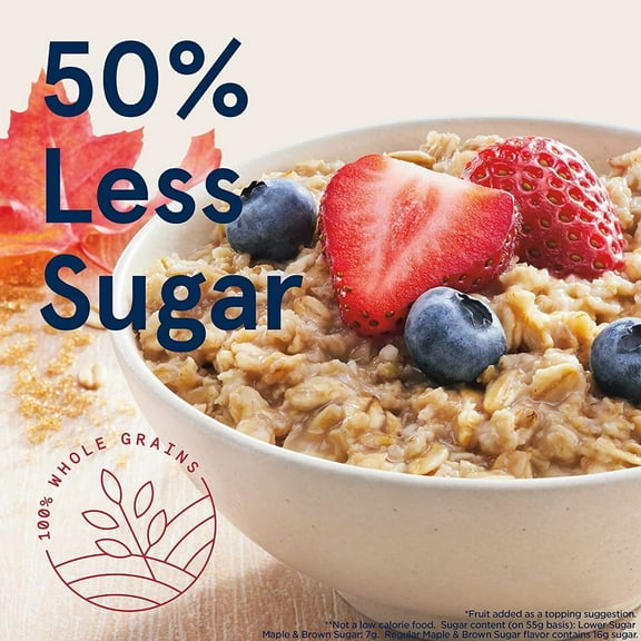 Quaker Instant Oatmeal, Maple and Brown Sugar, High Fiber, 8 Count ...