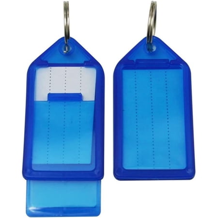 Key Fobs Luggage ID Tags with Key Ring 2.9" X1.5" Color Transparent ...