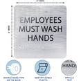 ADA CENTRAL SIGNS - 6" X6" Employees Must Wash Hands Sign - ADA ...