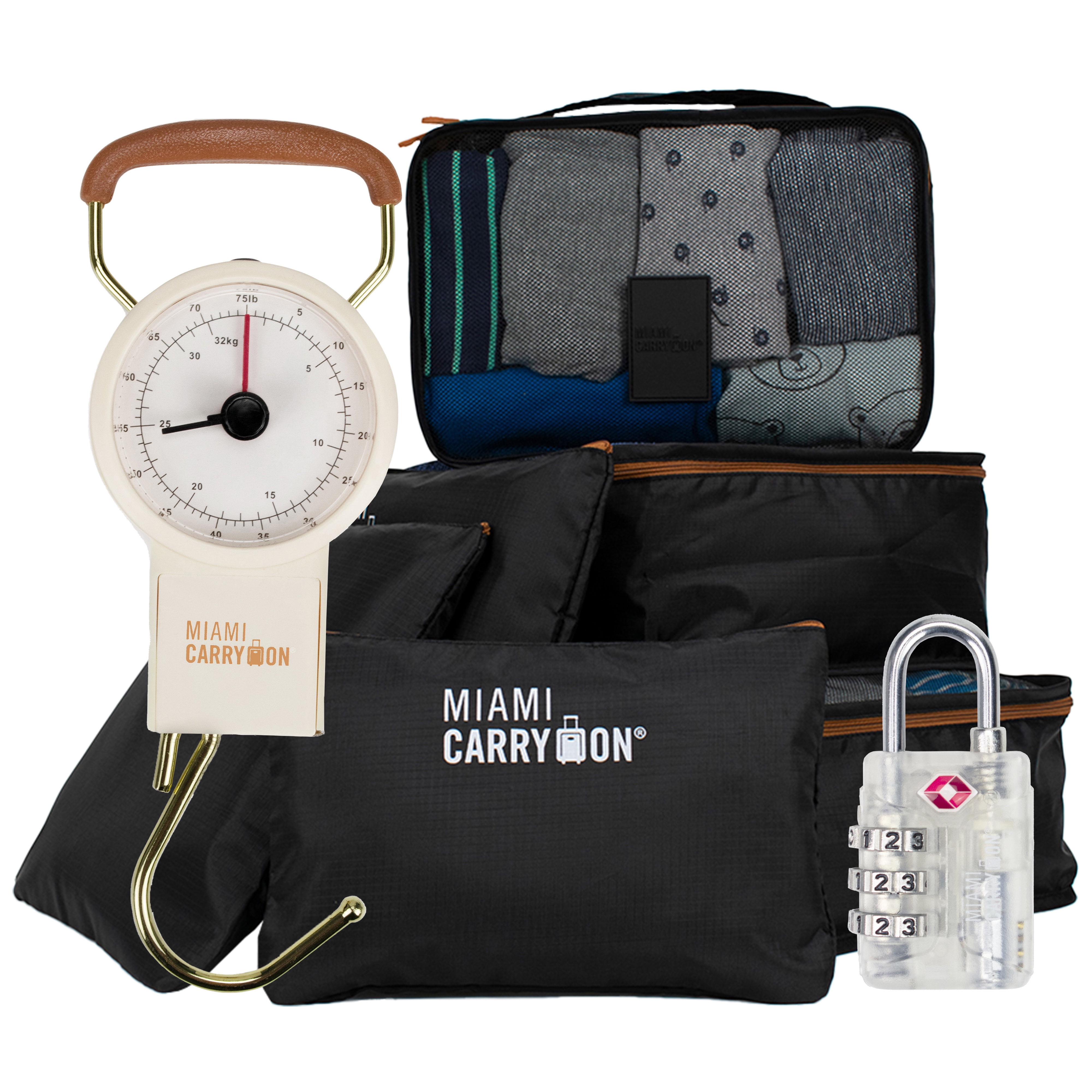 Miami CarryOn Essential Travel Kit Combo (Black+White) - Walmart.com