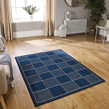 Checked Flatweave Blue Rectangle Rugs Plain/Nearly Plain Rugs | Walmart ...