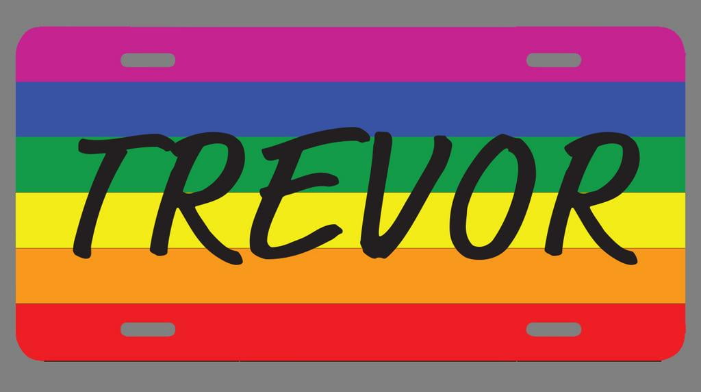 Trevor Name Pride Flag Style License Plate Tag Vanity Novelty Metal ...