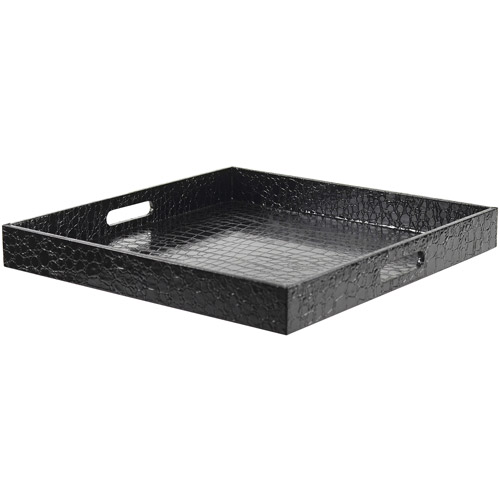 10 Strawberry Street Patent Crocodile Square Serving Tray - Walmart.com