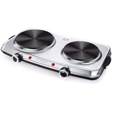 HomeCraft HCDB15BK Double Burner Hot Plate - Walmart.com