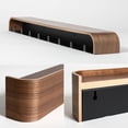 Wall-mounted Coat Rack Walnut 8 Hooks Modern Solid Wood Veneer Entryway ...