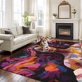 Black Woman 6'x9' Rug for Dining Room Table and Chair Setup, Colorful ...