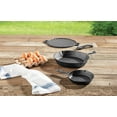 Ozark Trail 4-Piece Pre-Seasoned Cast Iron Skillet and Griddle Set ...