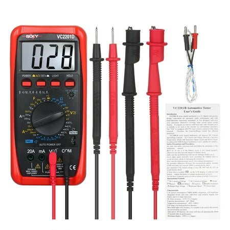 FlyFlise Digital Multimeter Automotive Meter Tester with Battery ...