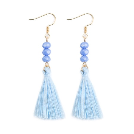 braveheart Simple Style Lady Acrylic Stud Eardrop Long rope fringed ...