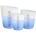 UYWGF-3 PCS Silicone Measuring Cups (2 Cup + 1 Cup + 0.5 Cup) Flexible ...