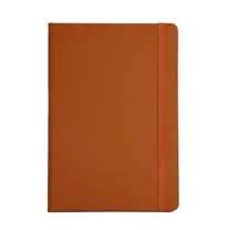A5 PU Leather Hardcover Notebook, Lined Pages with Elastic Band, 80 ...